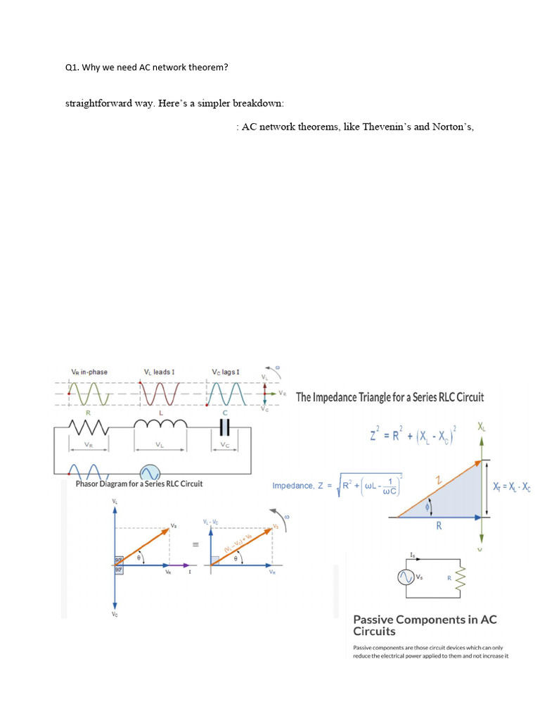 Simplifying Complex Circuits: Q1. Why We Need AC Network Theorem? | PDF