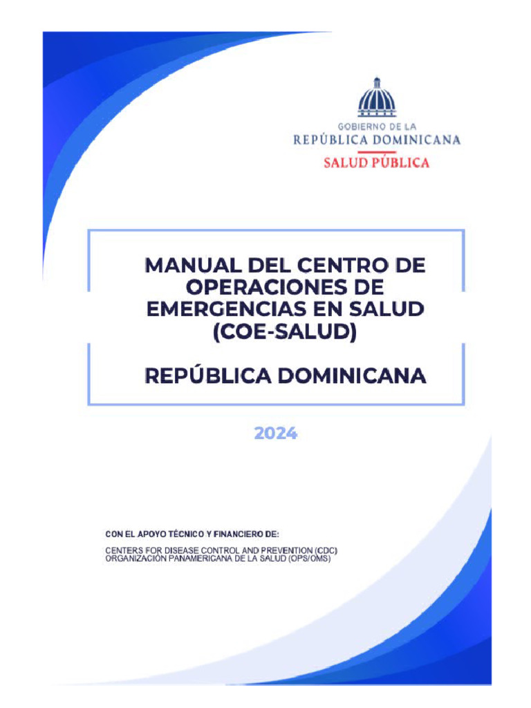 EF-EMT-A03-Manual Del Procedimiento de COE Salud 2024 | PDF | Planificación | Ministerio ...
