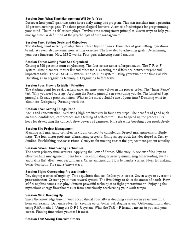 Brian Tracy - How To Master Your Time | PDF | Time Management ...