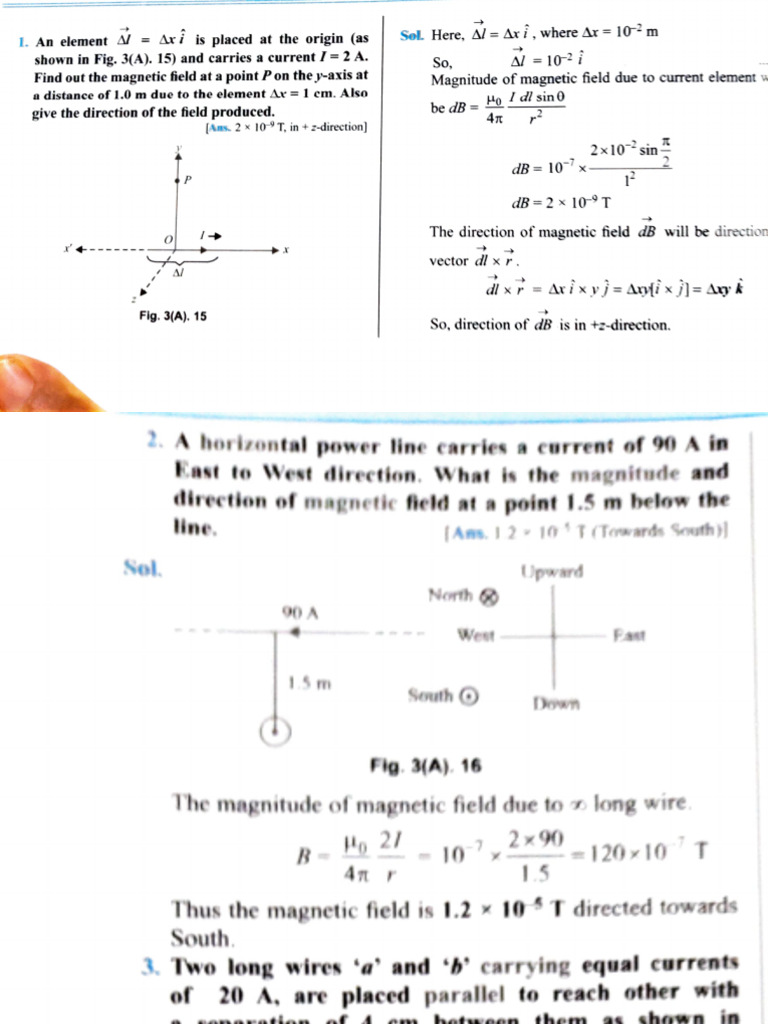 Magnetic Effects Biot Savart | PDF | Triangle | Magnetic Field