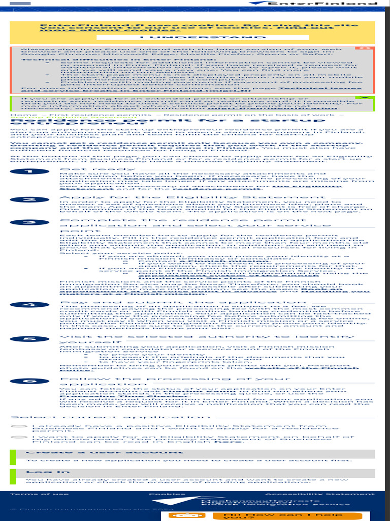 EnterFinland Startup Eligibility Statement | PDF | Http Cookie