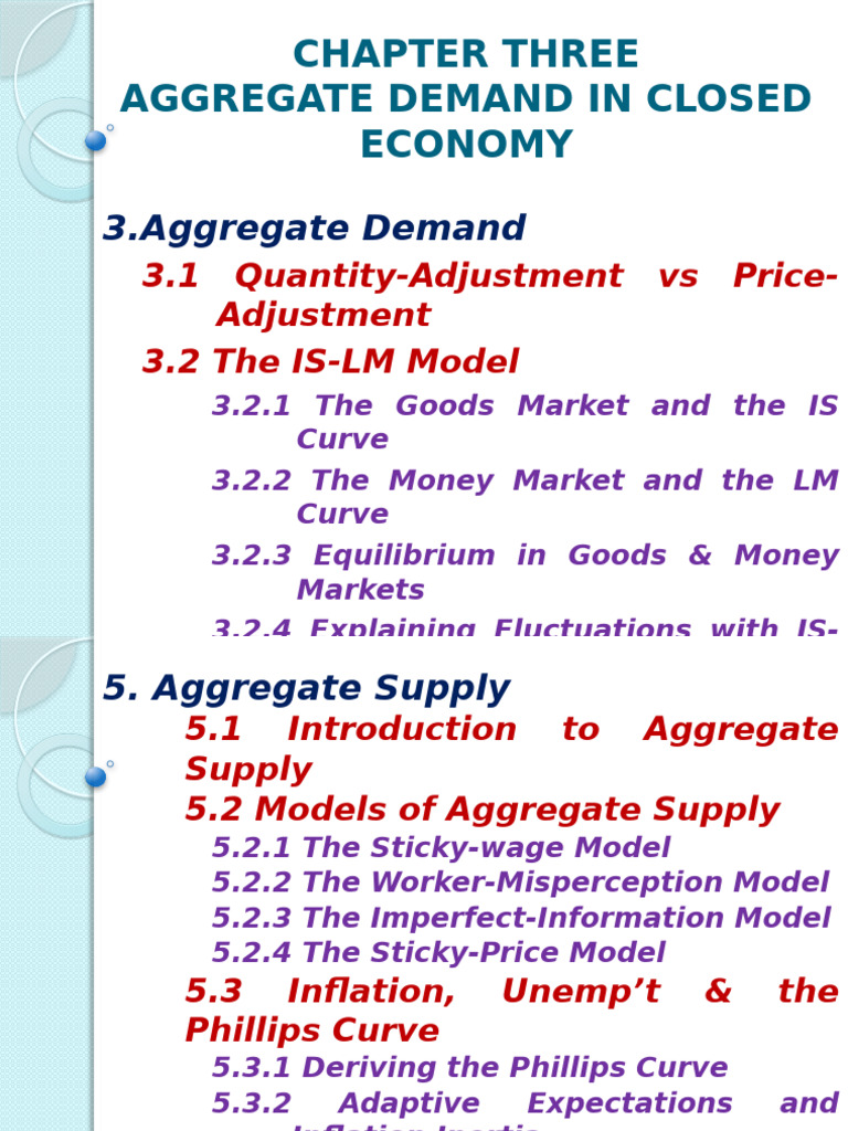 Aggregate Demand in Closed Economy | PDF | Demand | Supply And Demand