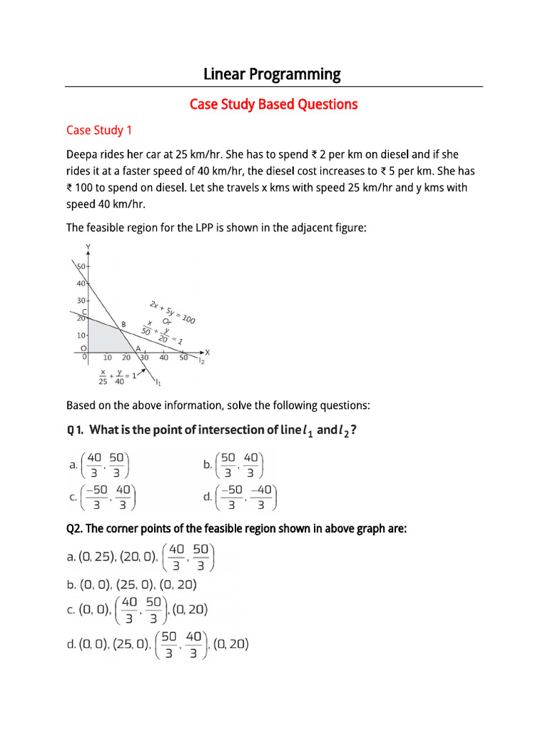 LPP Case Study Based | PDF | Science & Mathematics