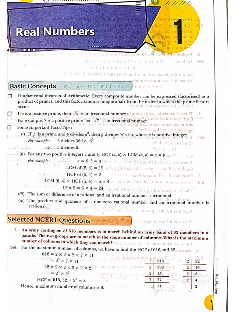 X Am Idea Class X Real Number | PDF