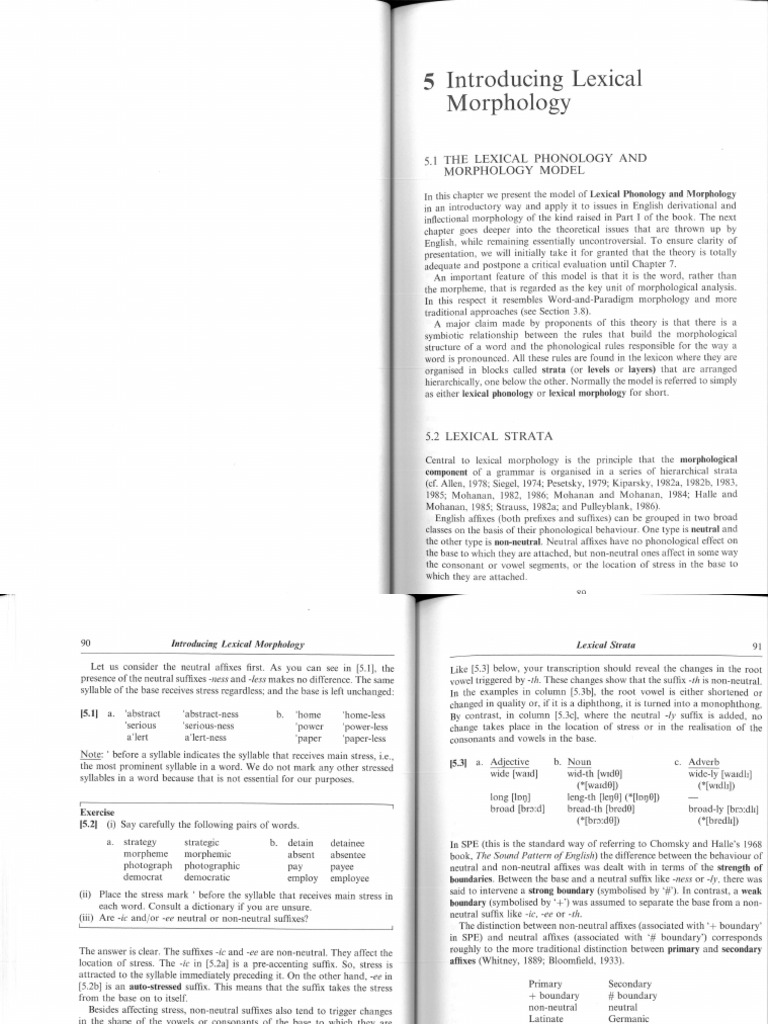 5 Introducing Lexical Morphology - Katamba | PDF
