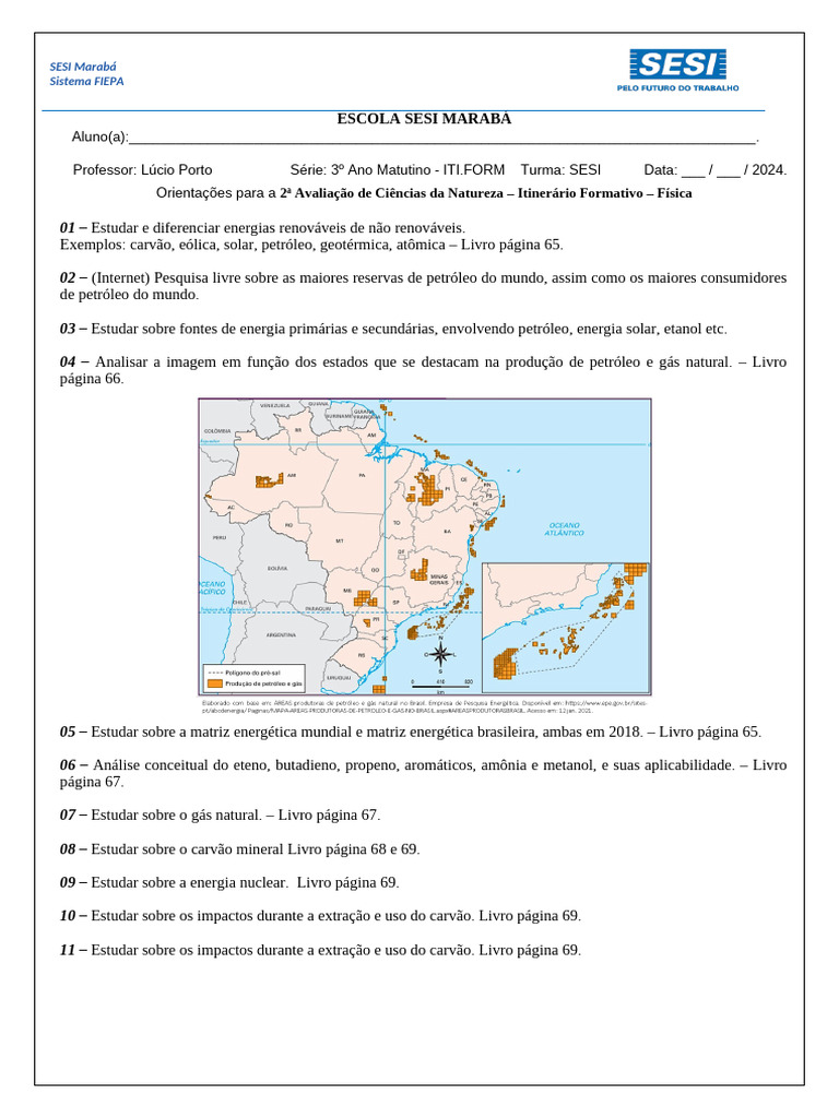 Orientações para A Prova Do 2BI - ITI - FORM | PDF | Natureza ...
