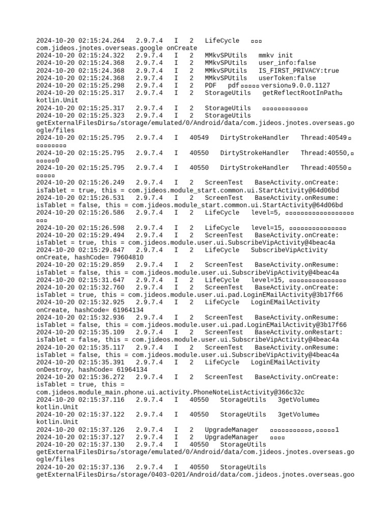 2024 10 20 - Log | PDF | Computer Programming | Programming Paradigms 2024 10 20 - Log | PDF | Computer Programming | Programming Paradigms