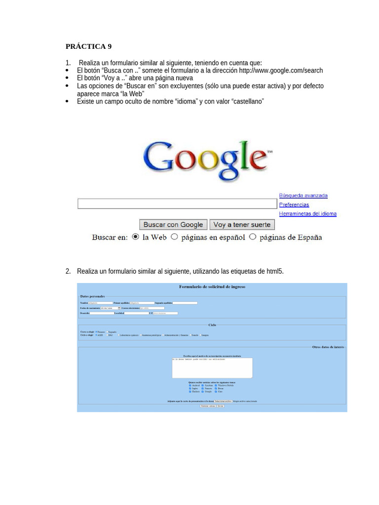 Practica 9 - FORMULARIOS-2 | PDF | Informática