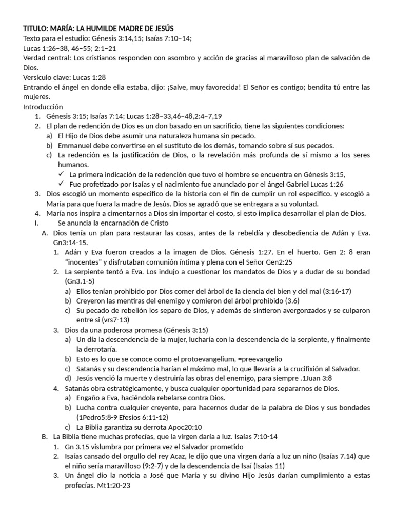 MARÍA LA HUMILDE MADRE DE JESÚS | PDF | María, madre de Jesús | Dios