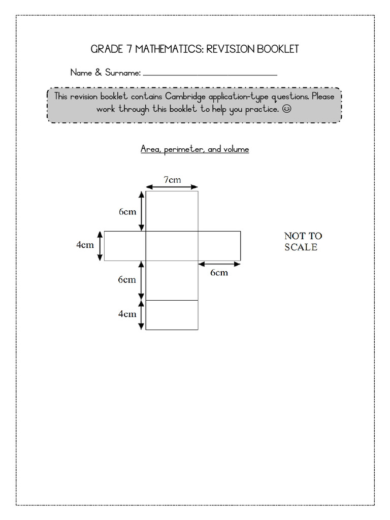 Year 7 Mathematics - Revision Questions Part 2 | PDF | Triangle | Area