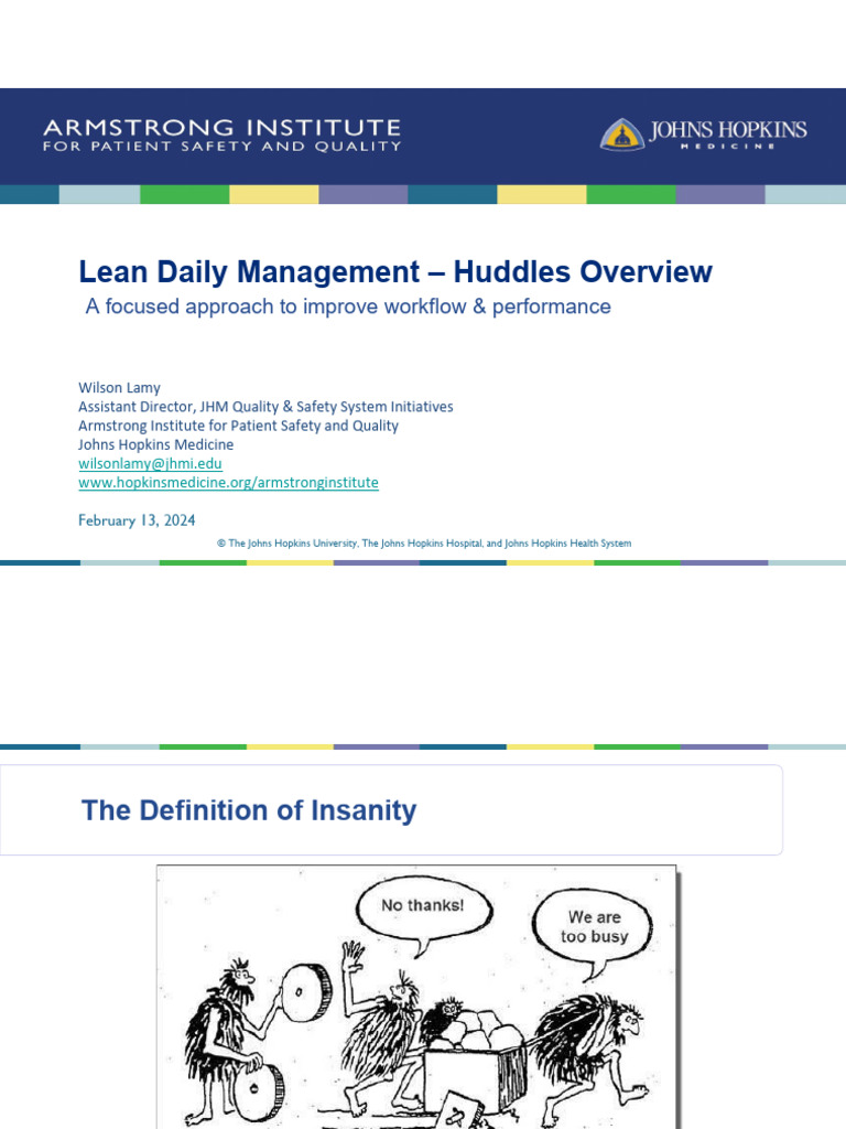 Lean Daily Management - Huddles Overview For Leaders | PDF | Lean ...