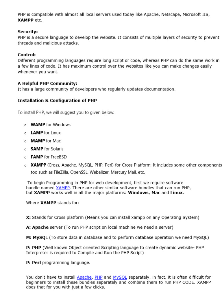 BCA TY Notes For PHP (5) (1) - Removed | PDF