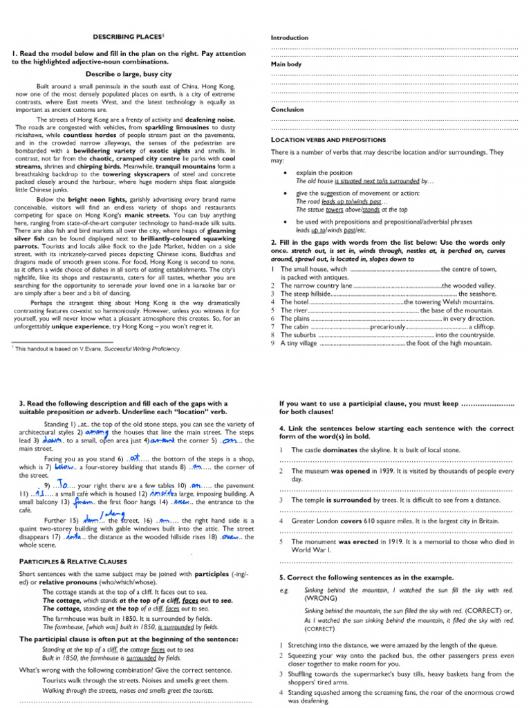Describing Places | PDF
