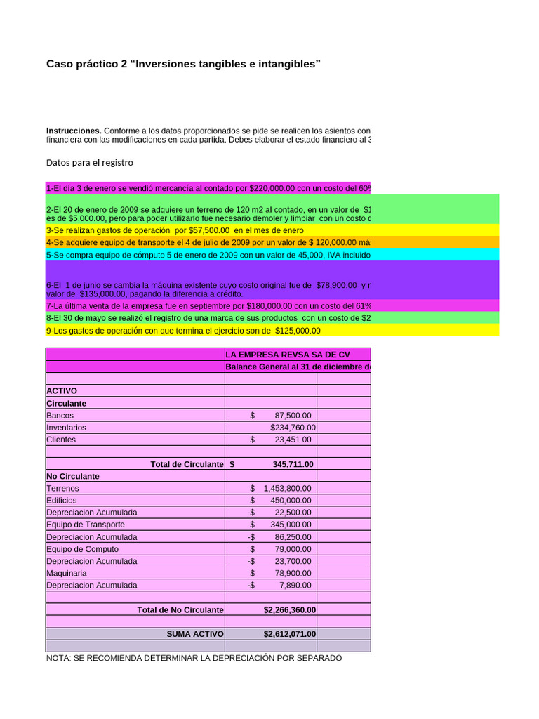 Inver Tang e Intang | PDF | Depreciación | Contabilidad