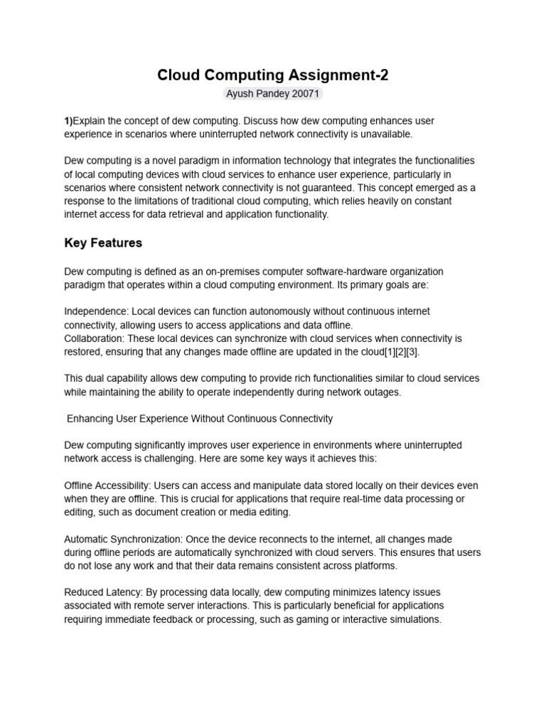 Cloud Computing Assignment2 - AyushPandey | PDF | Cloud Computing | Efficient Energy Use