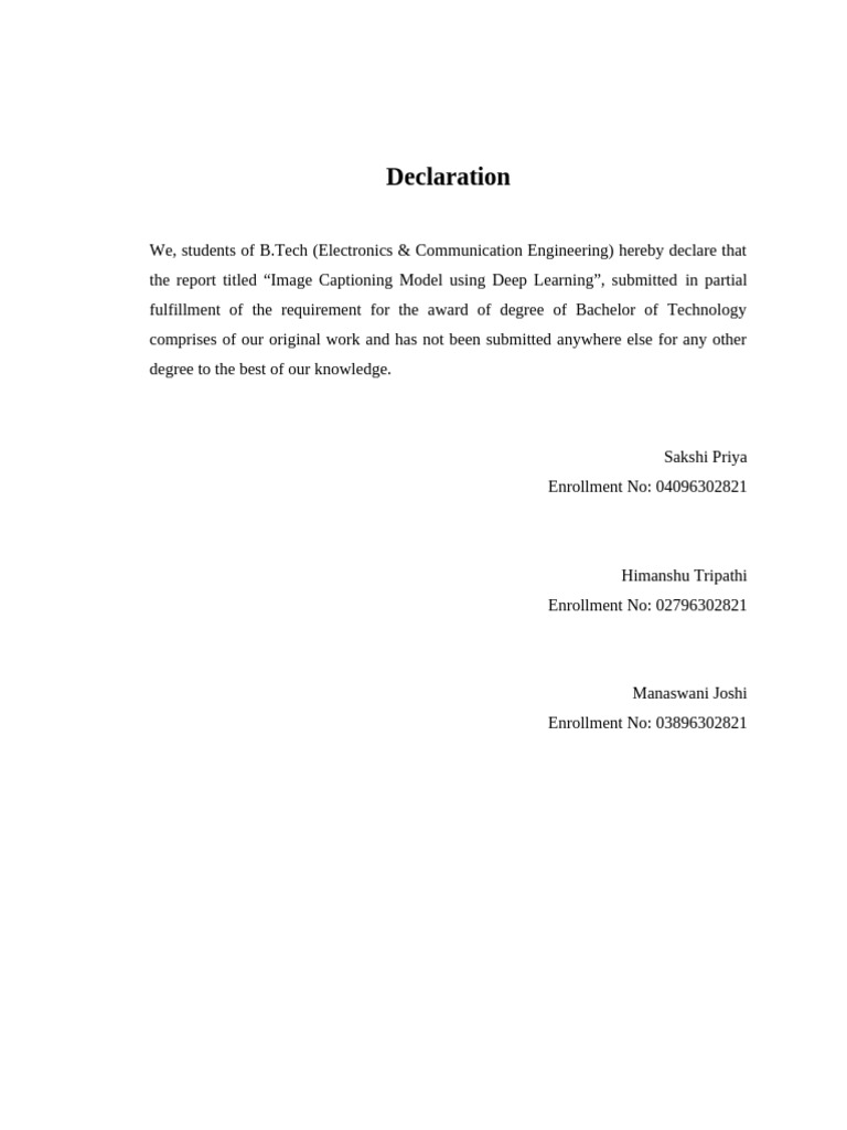 Minor Declaration | PDF