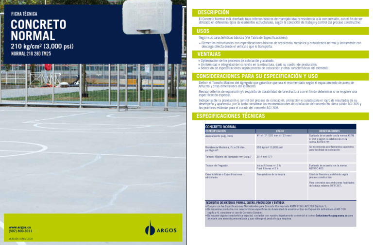 Especificaciones de Concreto Normal | PDF | Hormigón
