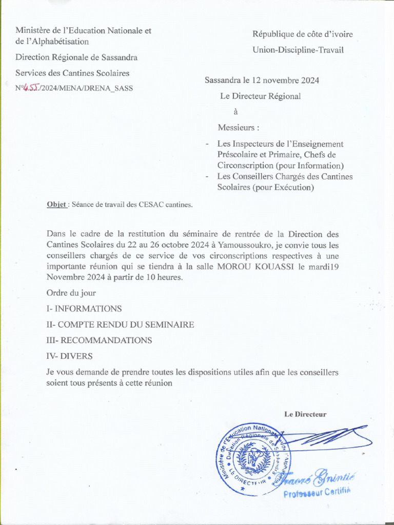 Seance de Travail Des Cesac | PDF