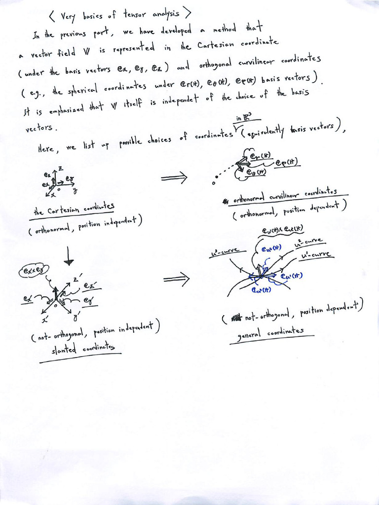 PHY203 Tensor-Analysis | PDF