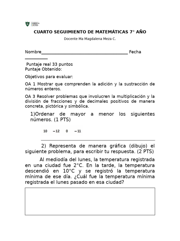 Cuarto Seguimiento de Matemáticas 7 | PDF | Juegos y actividades | Métodos y materiales de enseñanza