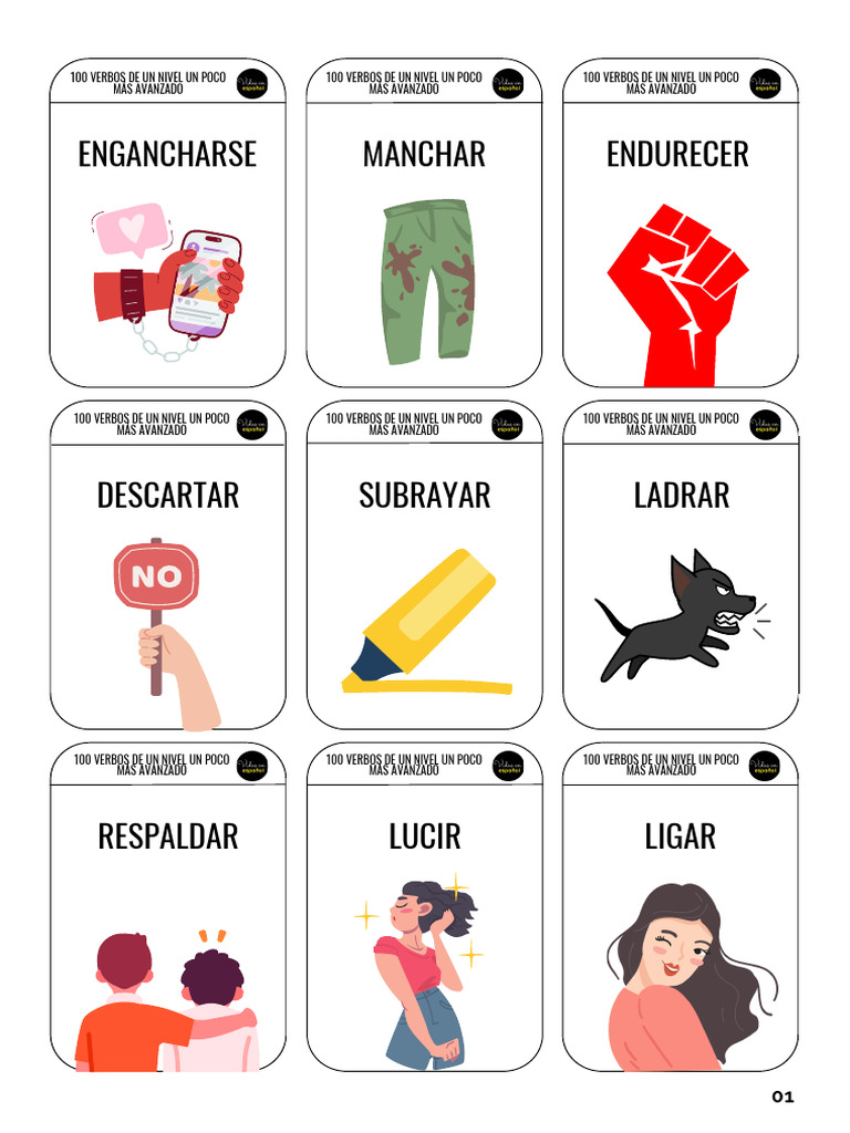 100 Verbos - Las Fichas | PDF