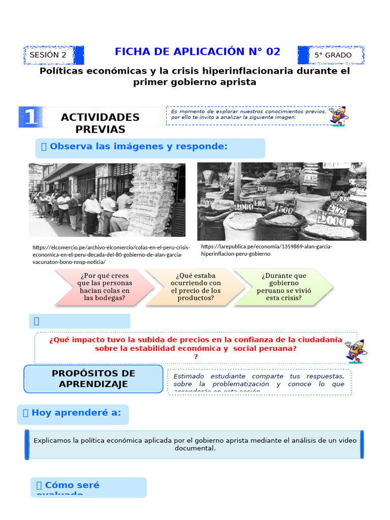 FICHA 2 - CC - SS 5to | PDF | Perú | Inflación