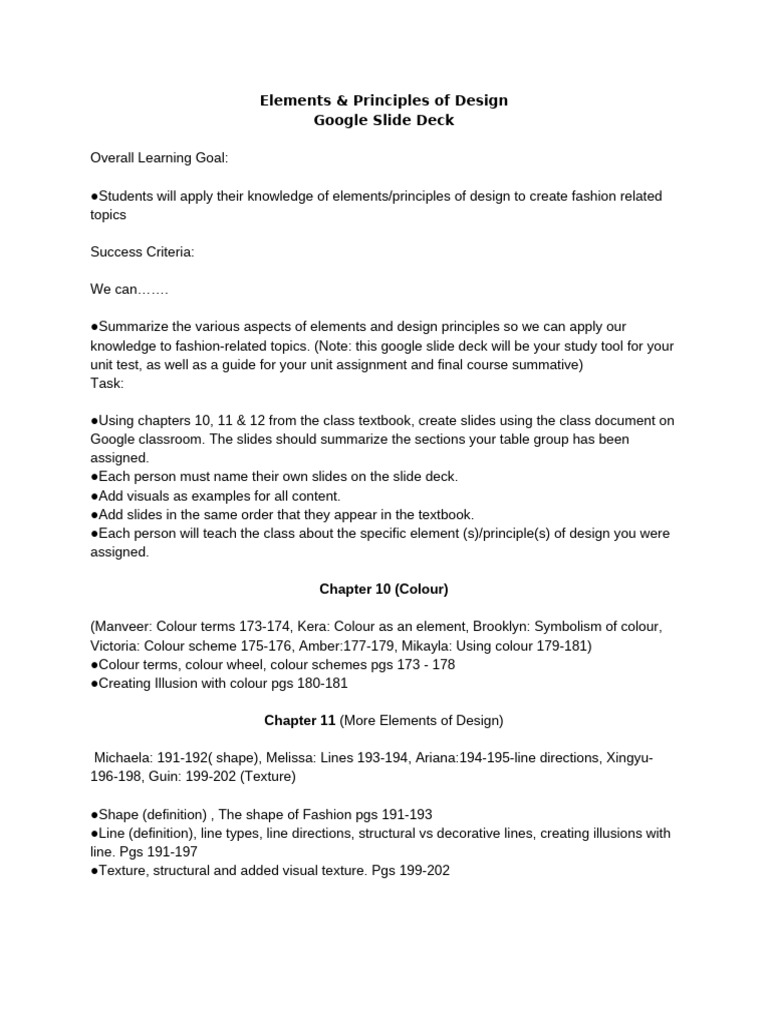 Elements & Principles of Design | PDF