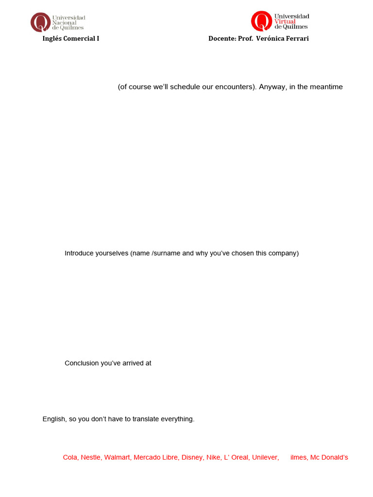 IC 1 Final Assignment The Company | PDF | Business | Language Arts & Discipline