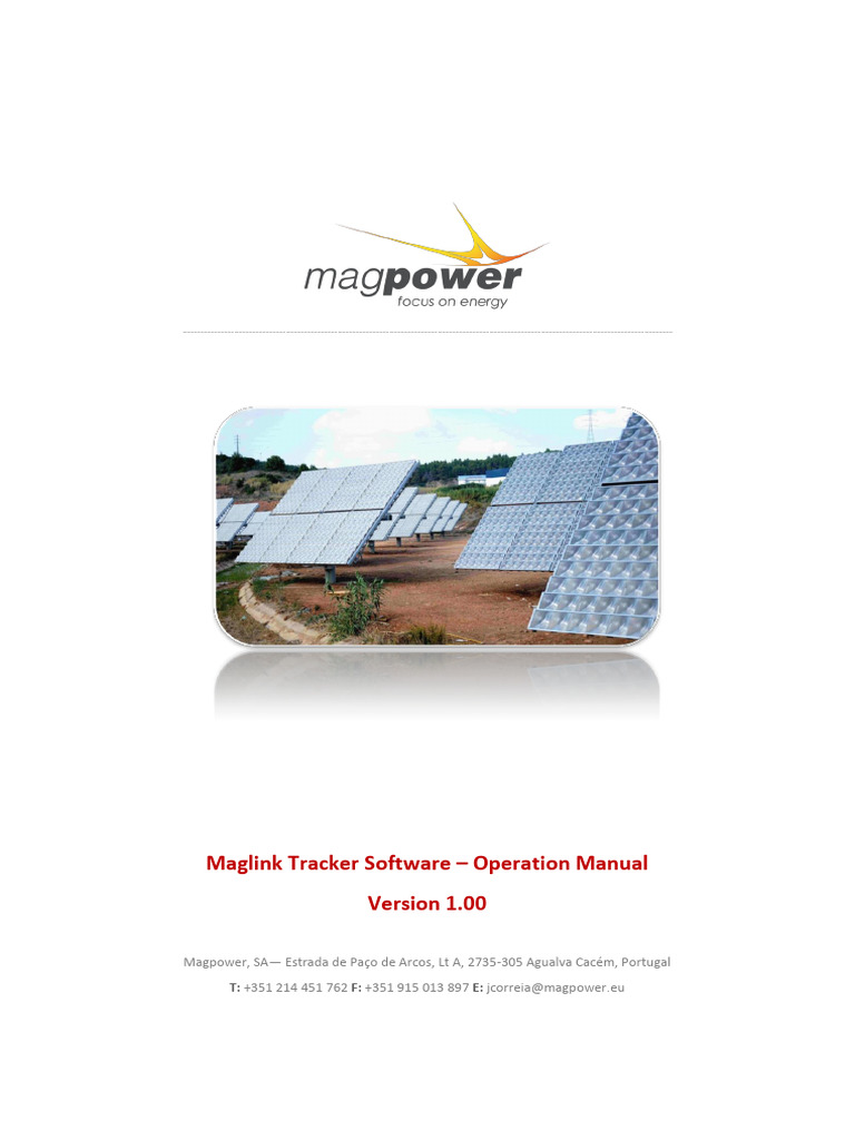 Maglink Tracker Version 1.00 - Operation Manual | PDF | Photovoltaics ...