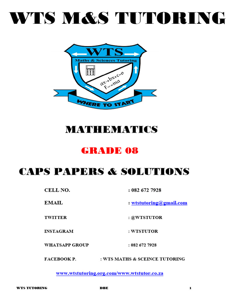 Questions And Memo Pdf Mathematics