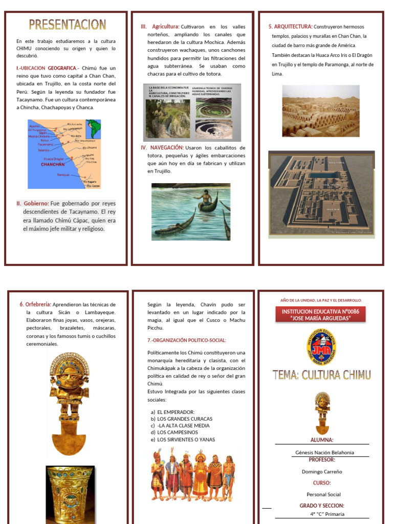 Triptico Cultura Chimu | PDF | Andes