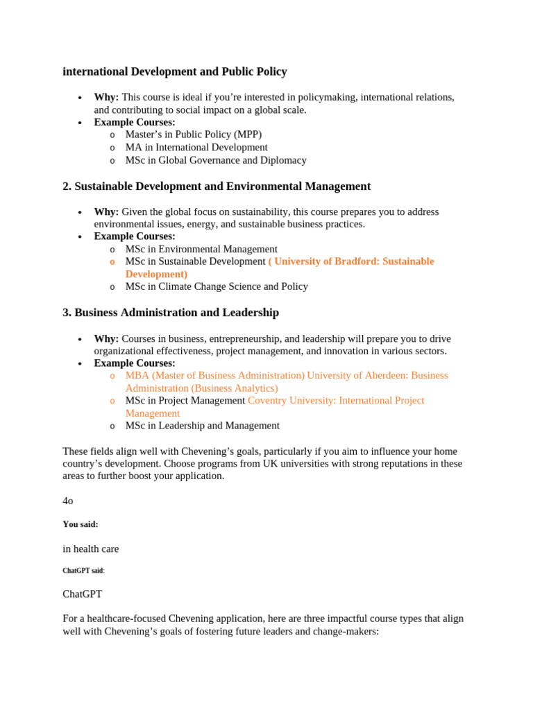 International Development and Public Policy: Why: Example Courses | PDF ...