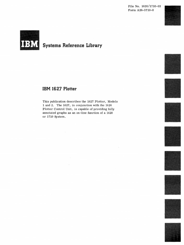 IBM 1627 Plotter Operation Guide | PDF | Central Processing Unit ...