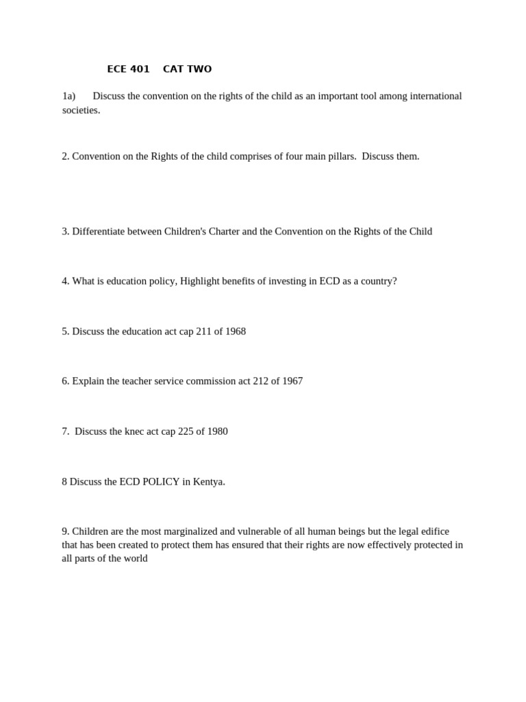 Ece 401 Cat Two | PDF