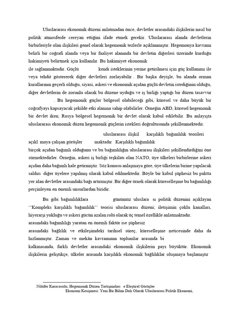 Hafta 6 Uluslararası Ekonomi Düzeni I - Uluslararası Anlaşmalar | PDF