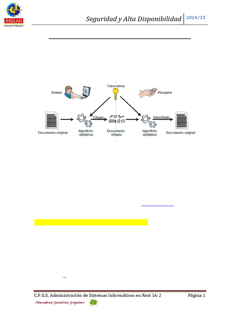 Practica Cifrado Simétrico | PDF | Clave (criptografía) | Cifrado