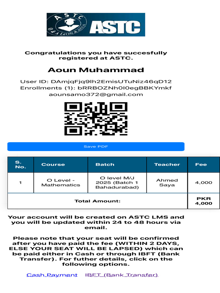 ASTC Admissions 2024-2025 | PDF