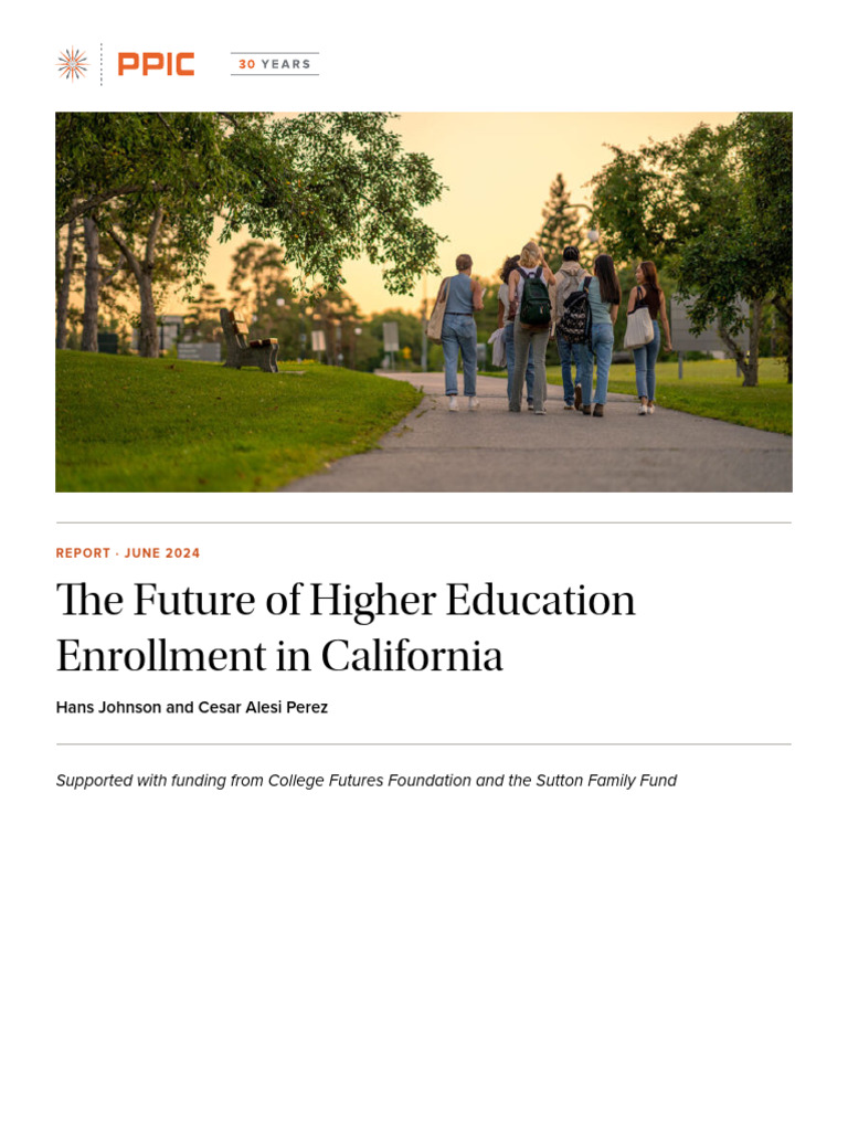 The Future of Higher Education Enrollment in California | PDF ...