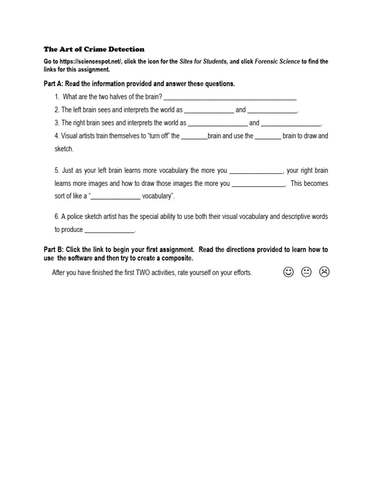 Eyewitness Online Worksheet | PDF