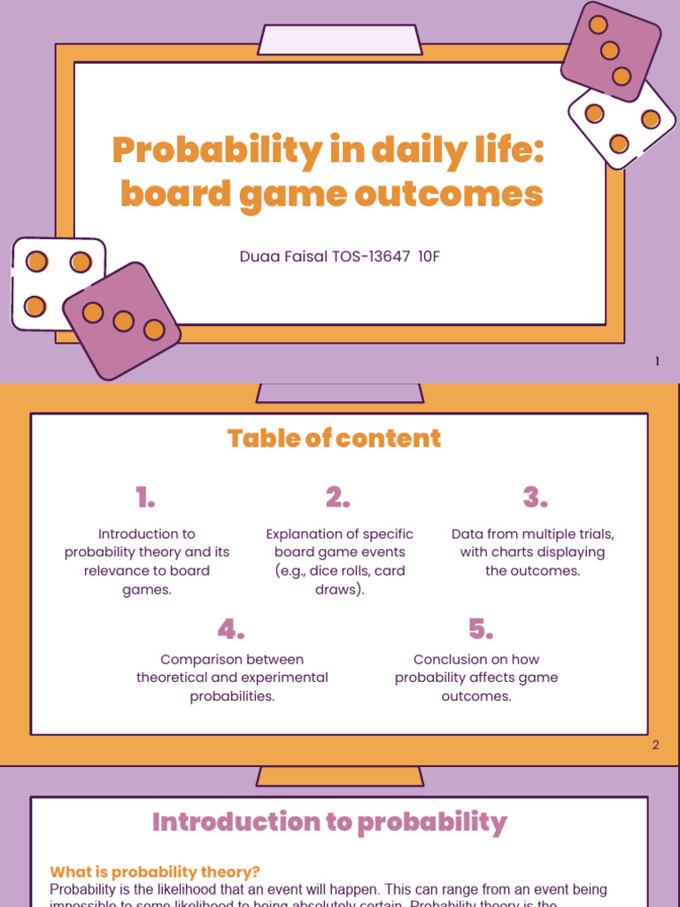 Probability in Board Games Explained | PDF | Probability | Dice