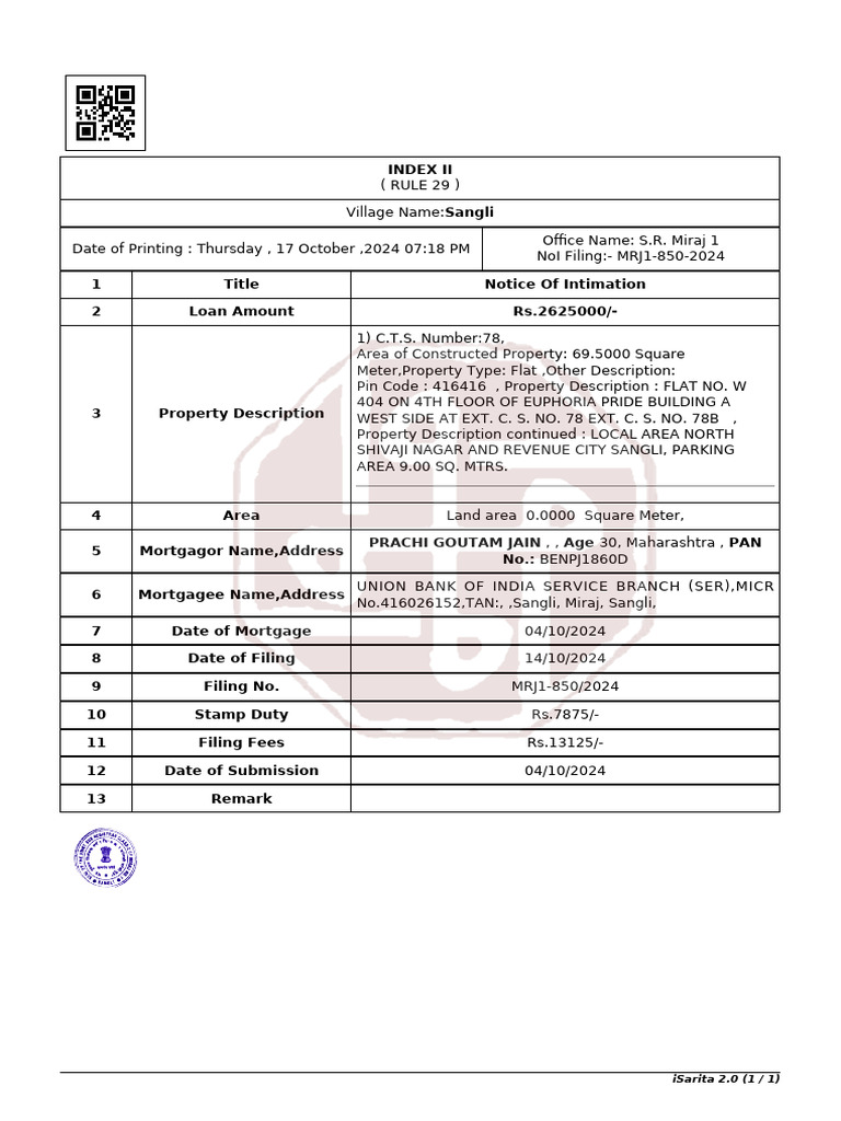 Index2 27 Efiling 202400209402 | PDF