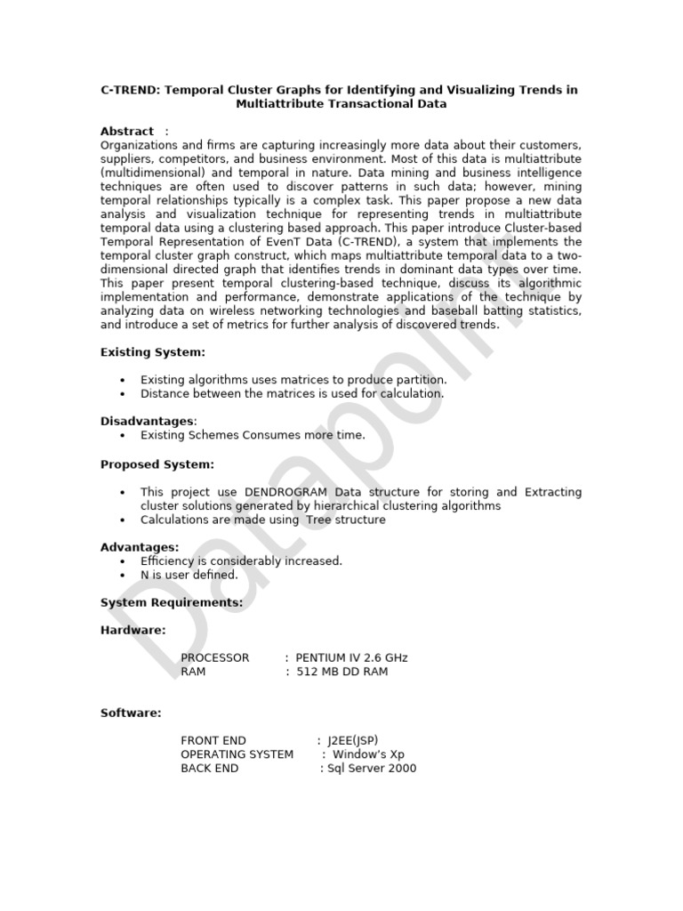 C-TREND Temporal Cluster Graphs For Identifying and Visualizing Trends in | PDF