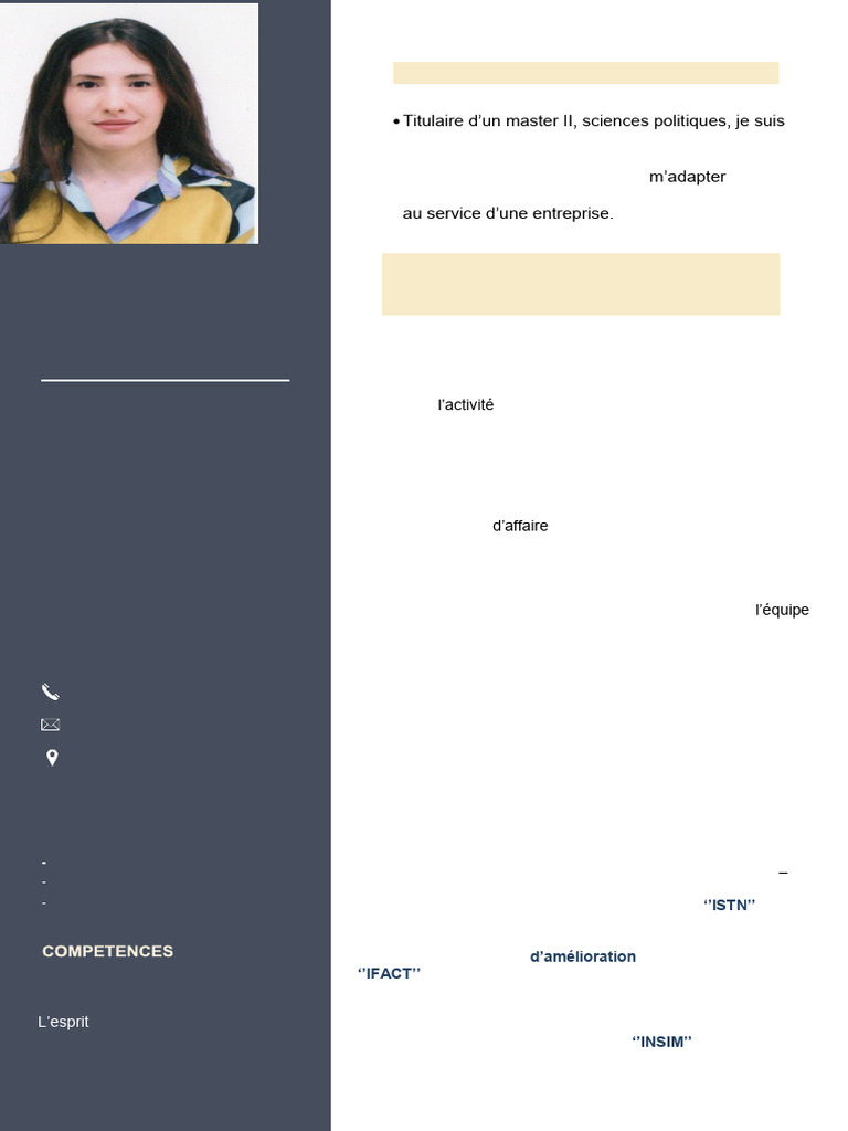 CV Amel | PDF | Comptabilité | Business