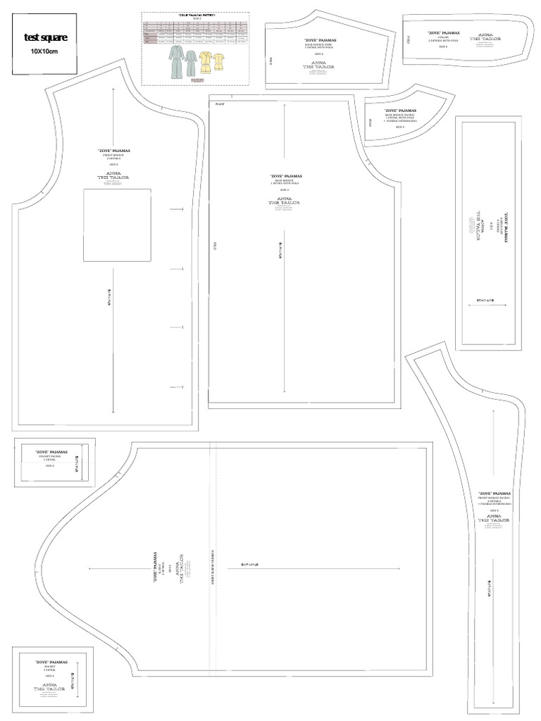 "Zoye Pajamas Pattern Guide" | PDF | Clothing | Fashion