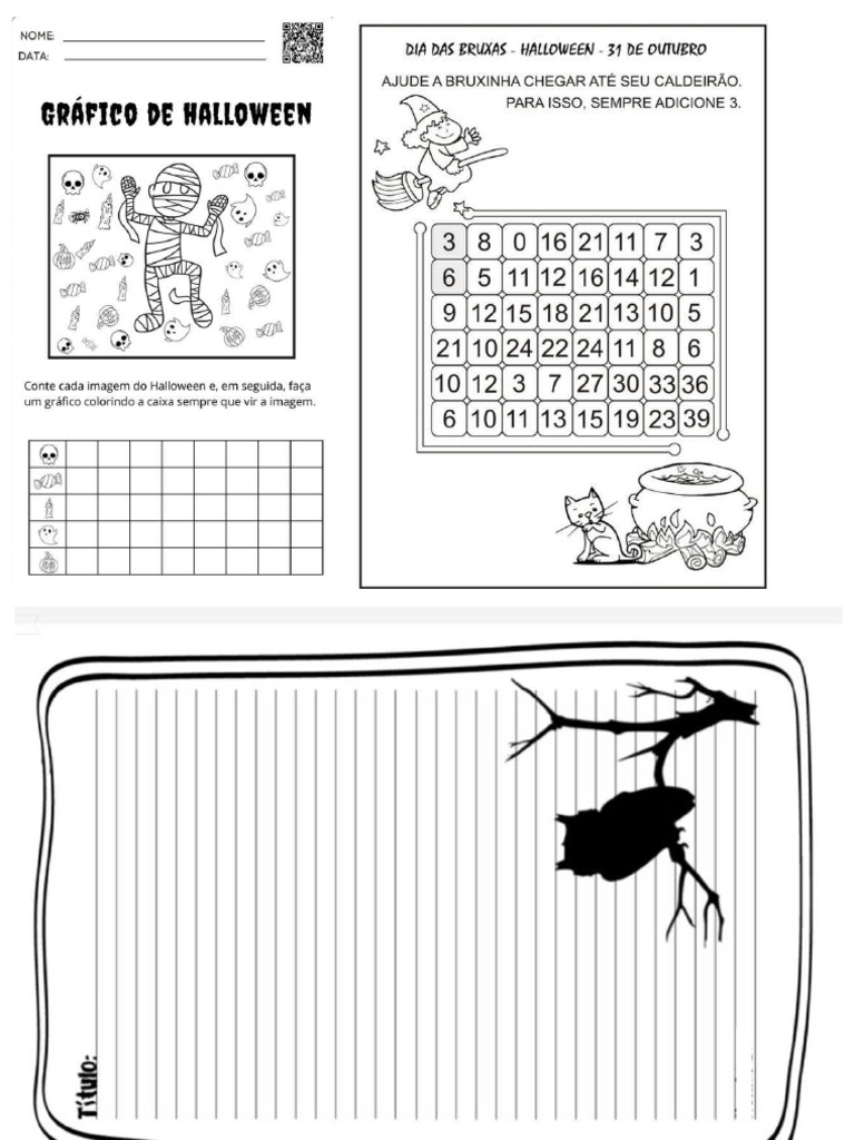 Atividades Gramatica Com Tema Hallowen | PDF