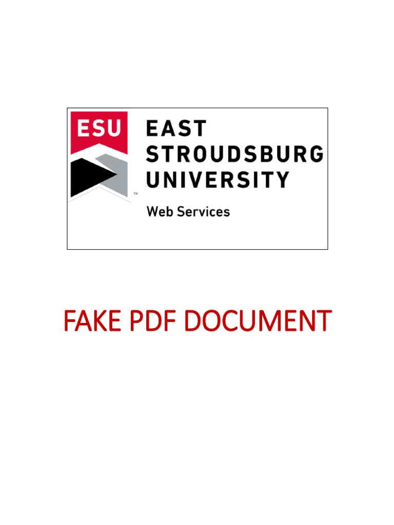 Fake PDF Document | PDF