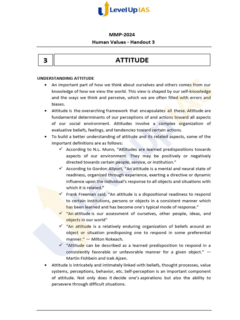 3) Attitude | PDF | Attitude (Psychology) | Persuasion