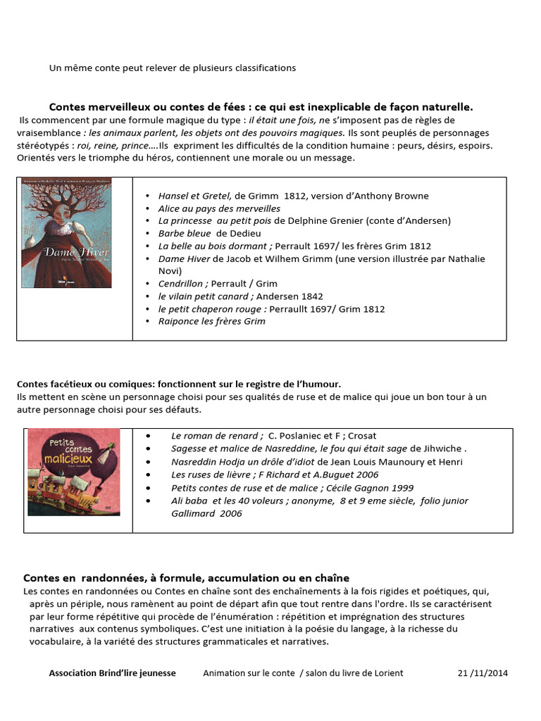 Typologie des contes expliquée | PDF | Contes de fées | Charles Perrault