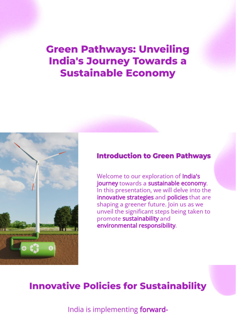 Slidesgo Green Pathways Unveiling Indias Journey Towards A Sustainable Economy ...
