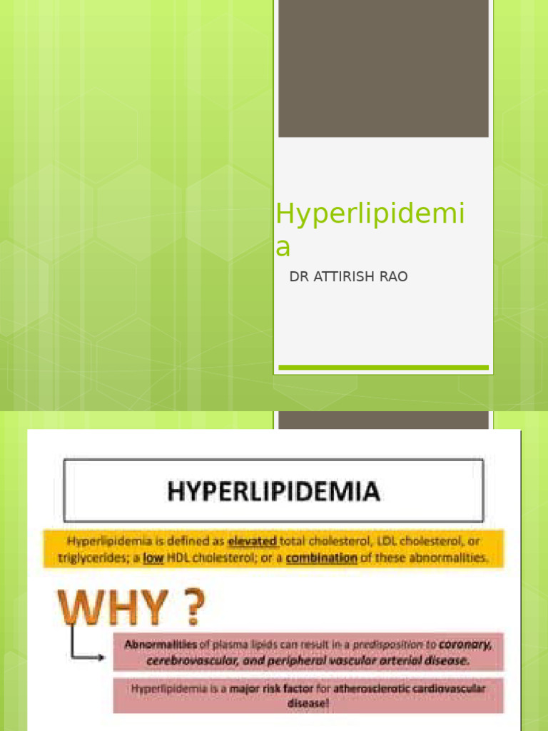Hyperlipidemia | PDF